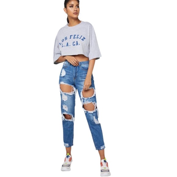 Missguided | Jeans | Missguided Women Size 4 Tall Riot Ripped Mom ...